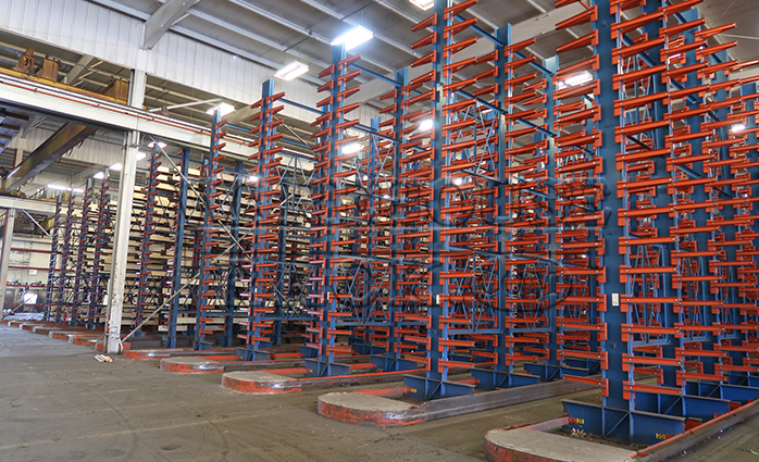 Used Pipe Storage Cantilever Rack 24 Arms With Pans : Warehouse Rack ...