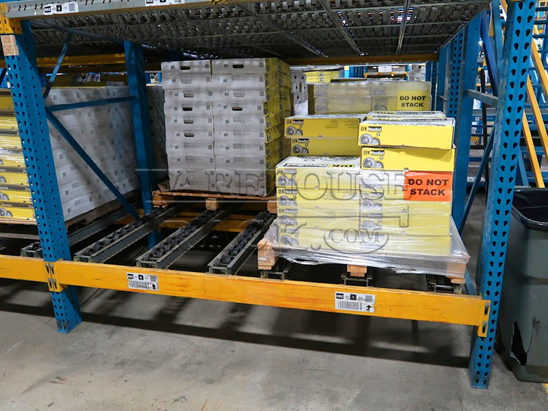 Liquidations In Progress Pushback Rack, Mezzanine, Carton Flow, Pallet ...
