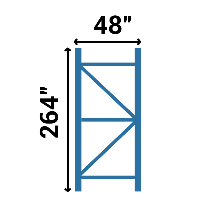 Used 48 Deep Teardrop Pallet Rack : Warehouse Rack Company, Inc.