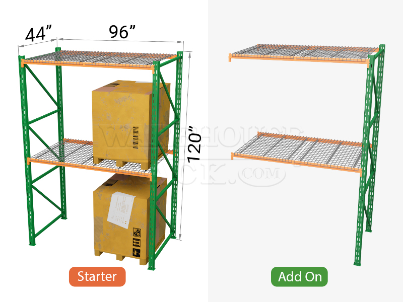 Like New Ridg-u-rack Pallet Rack With Wire Decking : Warehouse Rack ...