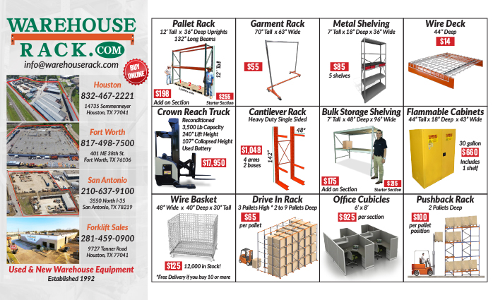 Warehouse Racking Systems | Material Handling Equipment | Used Pallet ...