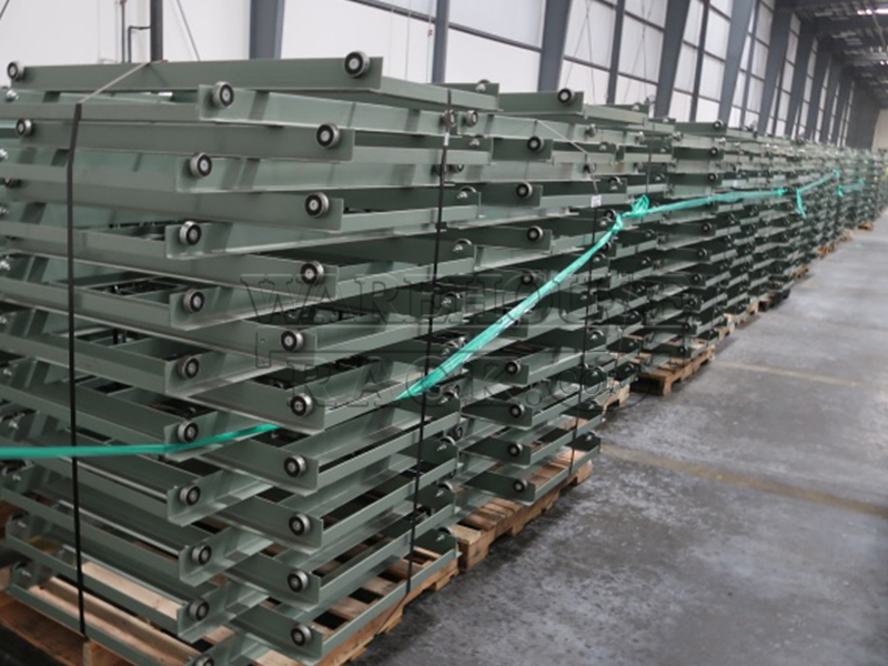 PUSH BACK 2 PALLETS DEEP; 3 PALLETS HIGH; 96 LONG BEAMS - PER PALLET ...