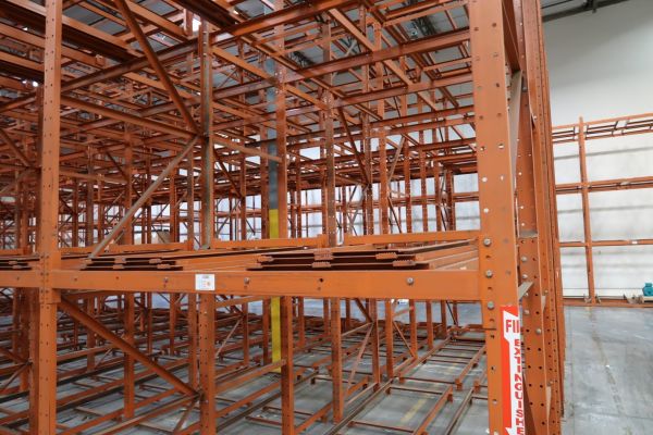 STRUCTURAL PUSH BACK 4 PALLETS DEEP; 3 PALLETS HIGH; 60 VERTICAL ...