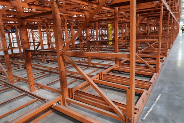 STRUCTURAL PUSH BACK 4 PALLETS DEEP; 3 PALLETS HIGH; 60 VERTICAL ...